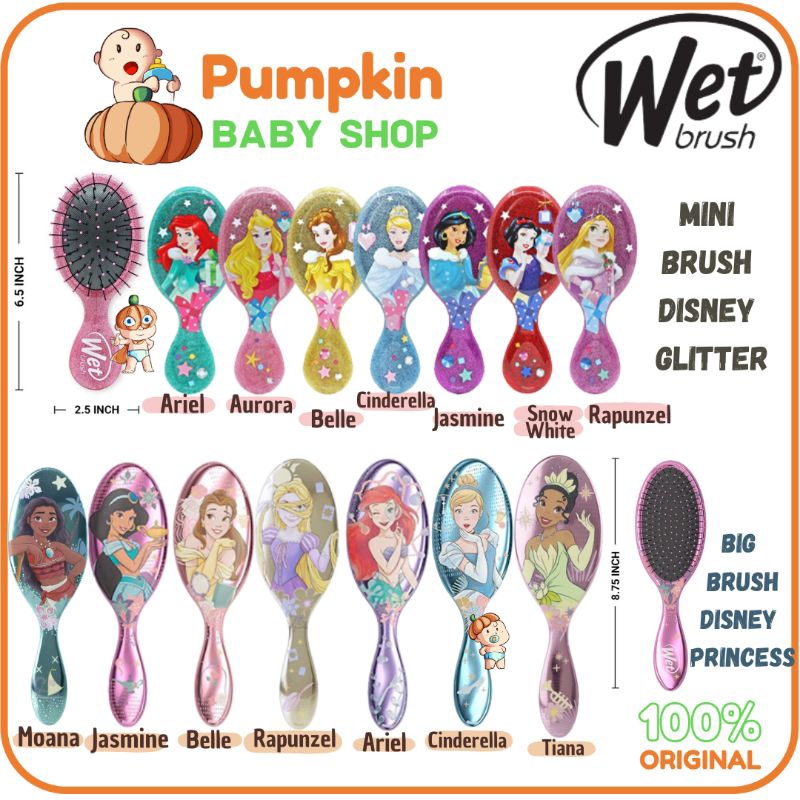 Wetbrush Disney Princess/Wet Brush Mini Disney Princess/หวีผม | Shopee ...
