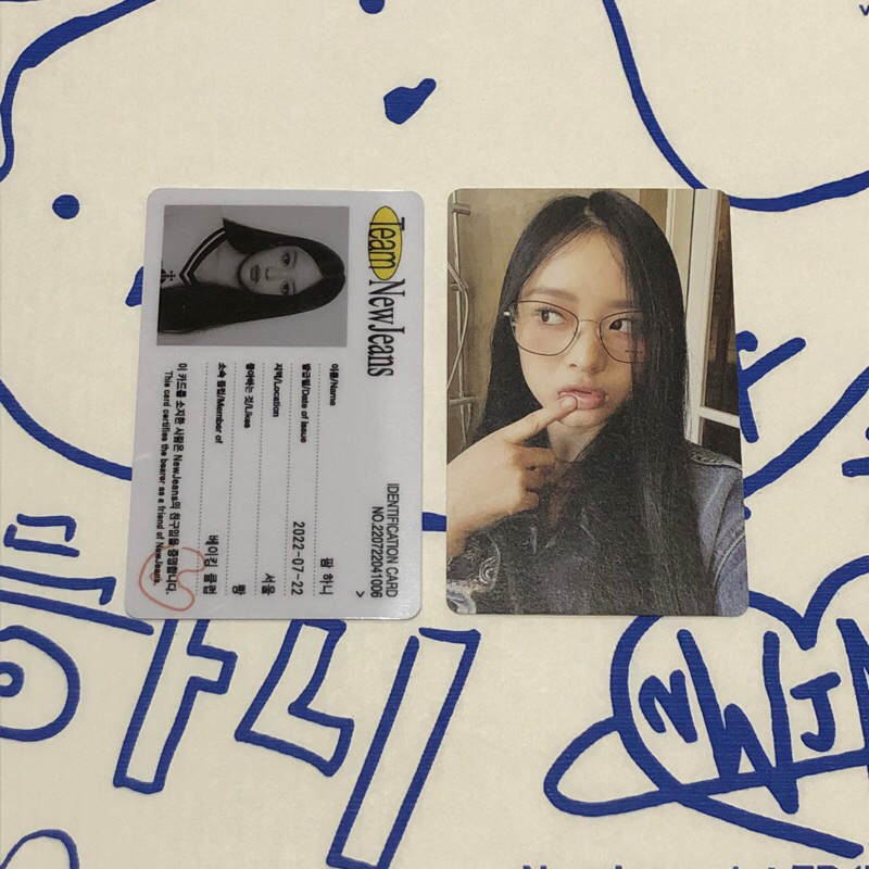 Newjeans Hanni Bluebook 1st Ep ID Card IDC Specs Photocard PC | Shopee ...