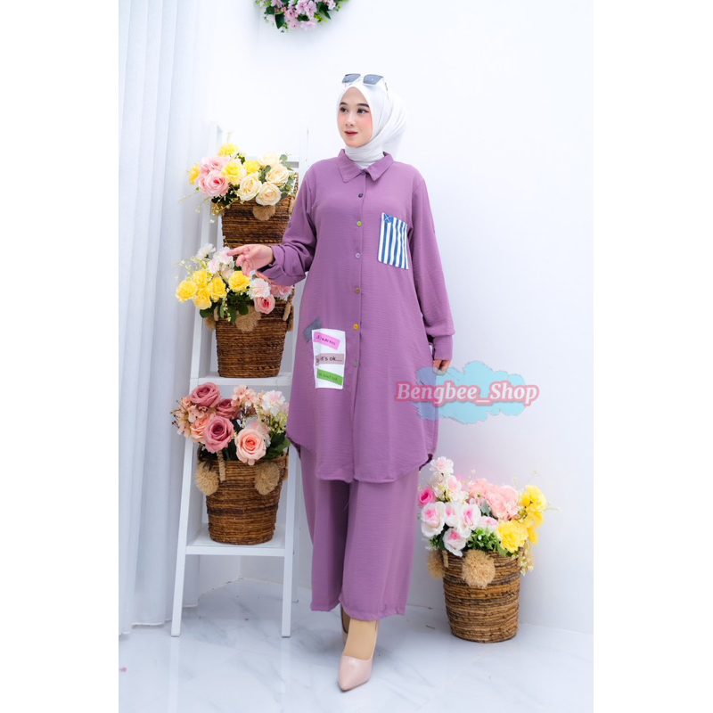 Syahnas PREMIUM JUMBO CRINCLE AIRFLOW SET | Shopee Thailand