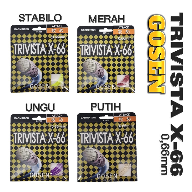 Gosen TRAVISTA X - 66 สายไม้แบดมินตัน Original | Shopee Thailand