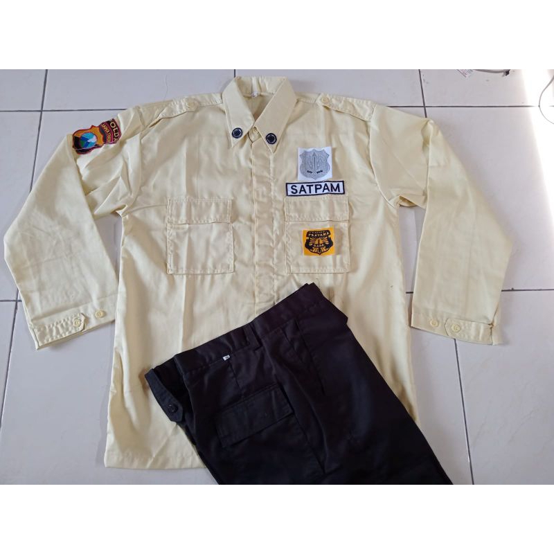 ใหม่ล่าสุด PDL SATPAM UNIFORM CREAM | Shopee Thailand