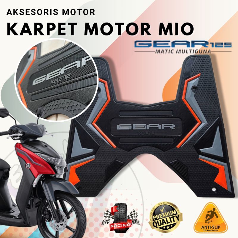 Mio Gear 125 พรมกันลื่น ยาง 100% / Mio Gear 125 อุปกรณ์มอเตอร์ไซค์ ...