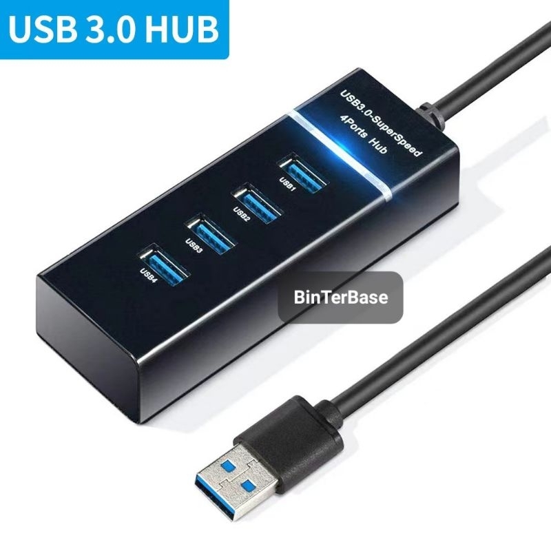 Usb 3.0 Branch Hub 4 พอร์ต usb 3.9 ความเร็วสูง 5Gbps 30 CM พร้อมไฟแสดง ...