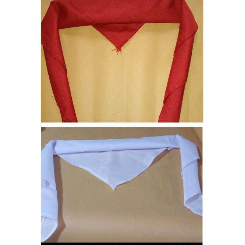 Merah PUTIH Mitella สีขาวและสีแดง PMR / MITELA SCARF SCRAF SLAYER ...