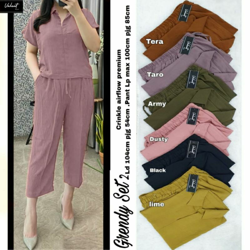 Grendy ชุดเซตผู้หญิง เซตที่ 2 โดย valent | Shopee Thailand