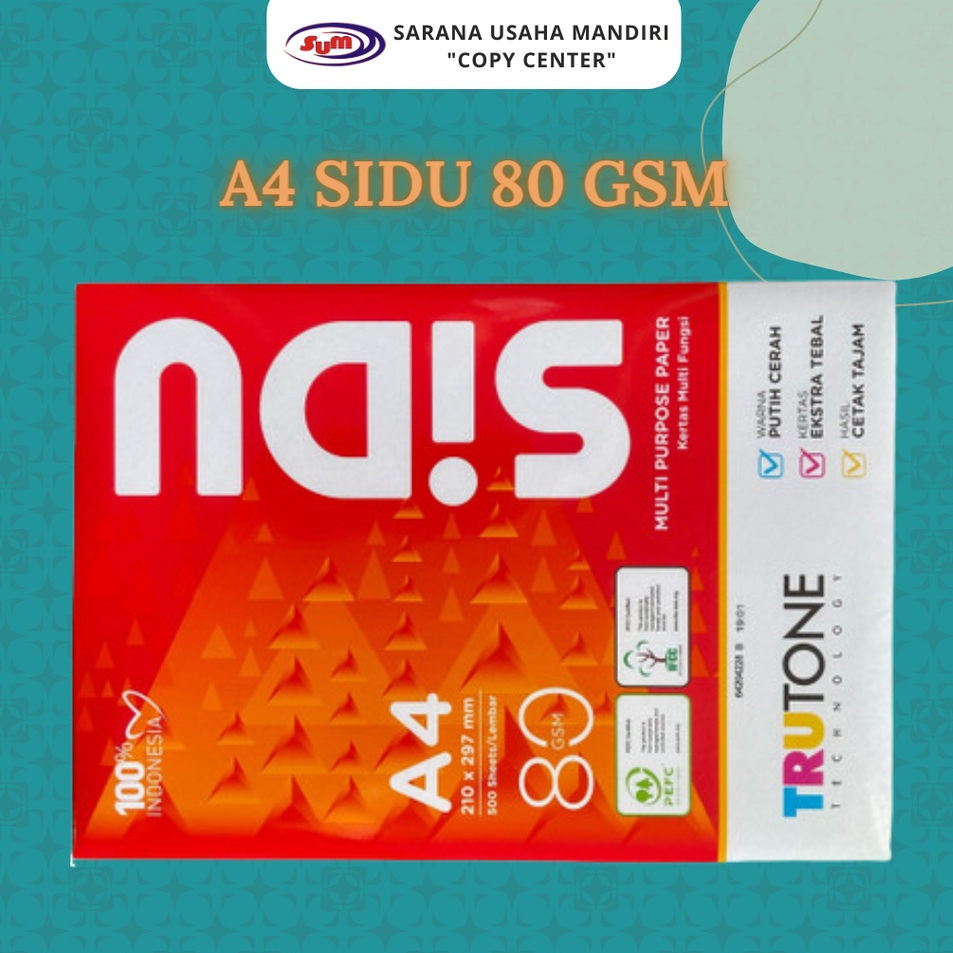 กระดาษ A4/F4 SIDU 80 GSM SIDU | Shopee Thailand