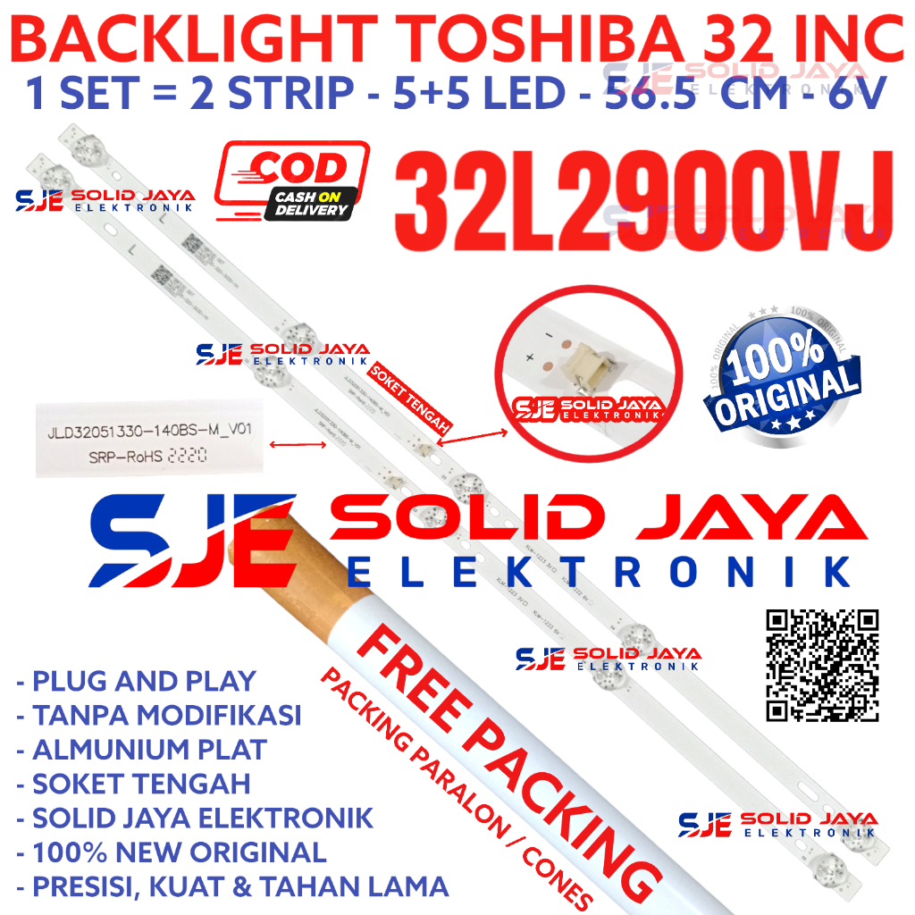 Toshiba LED TV BACKLIGHT 32 IN 32L2900 32L2900VJ VJ 32L BL LIGHT 5K 6V ...
