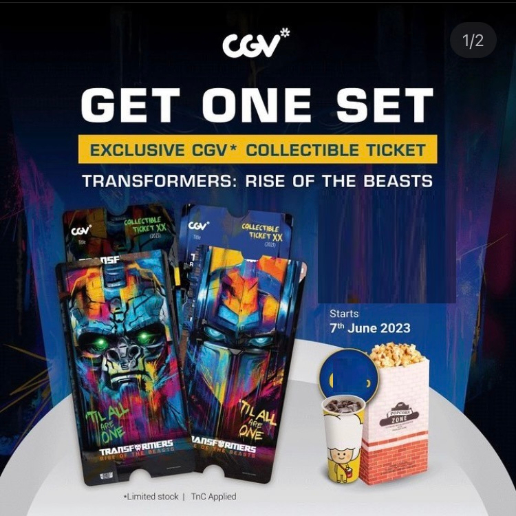 Transformers: Rise of the Beasts x CGV ชุดตั๋วเก็บสะสมอย่างเป็นทางการ | Shopee Thailand