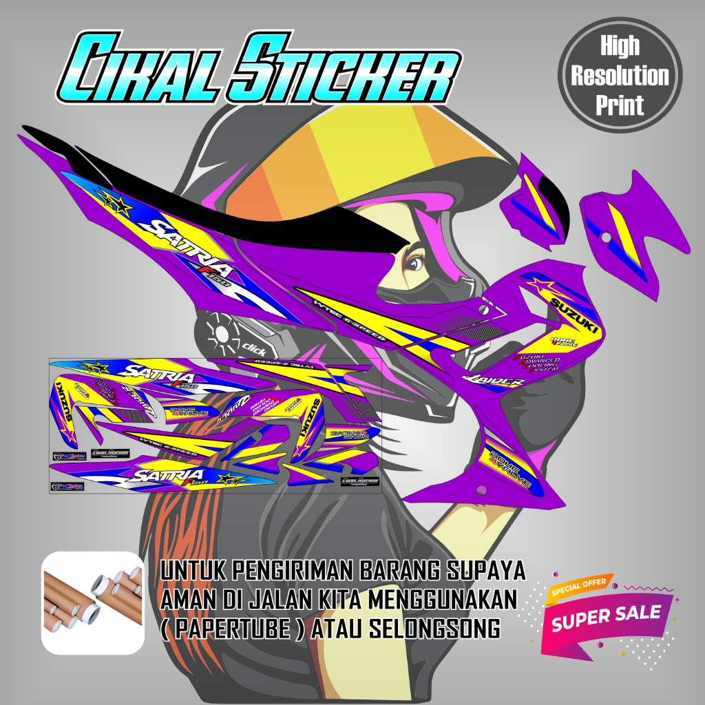 แถบ SATRIA FU CBU BARONG Variations SUZUKI RACING เรียบง่าย | Shopee ...