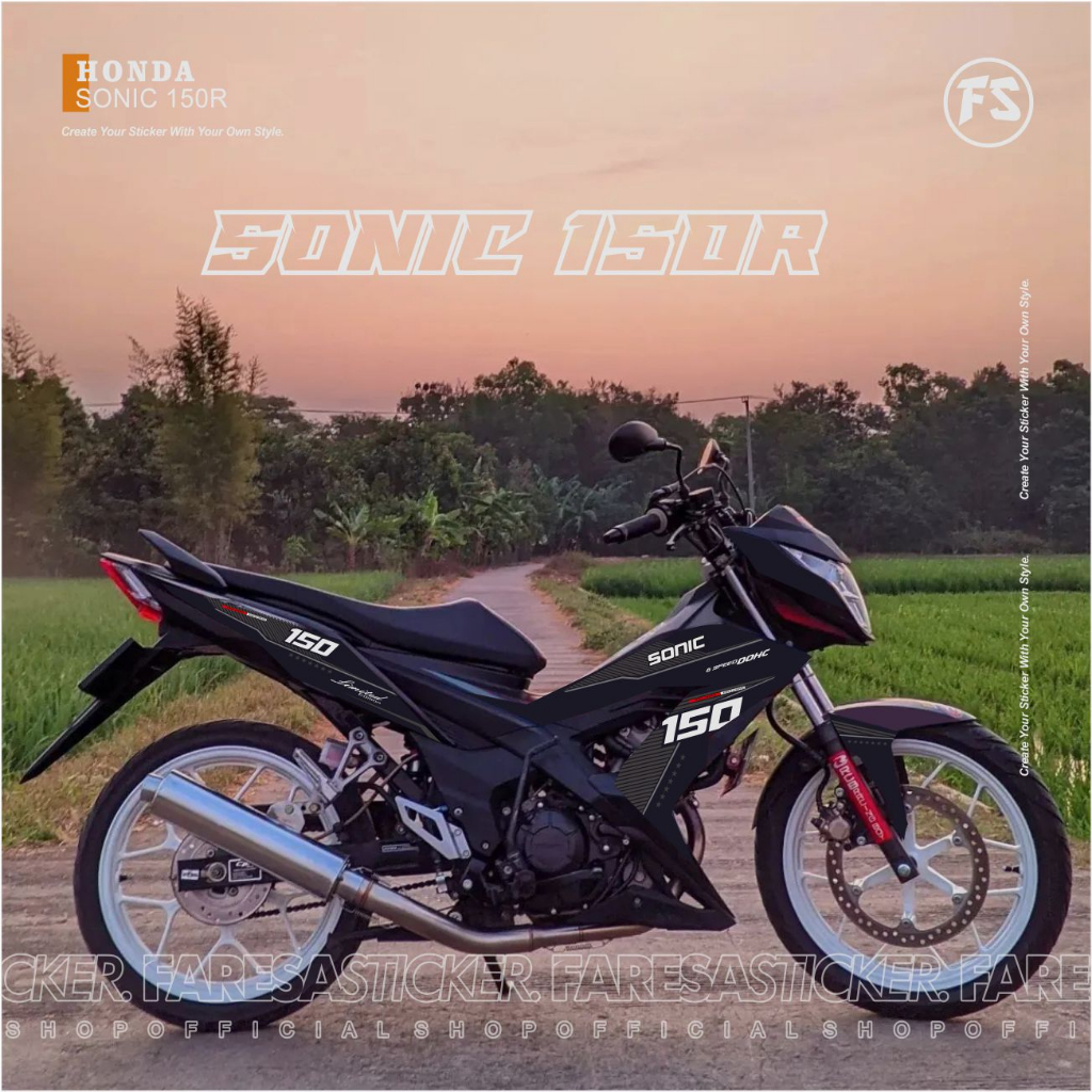 C1 HONDA SONIC 150 Striping เรียบง่าย | Sonic 150 variation Sticker โดย ...