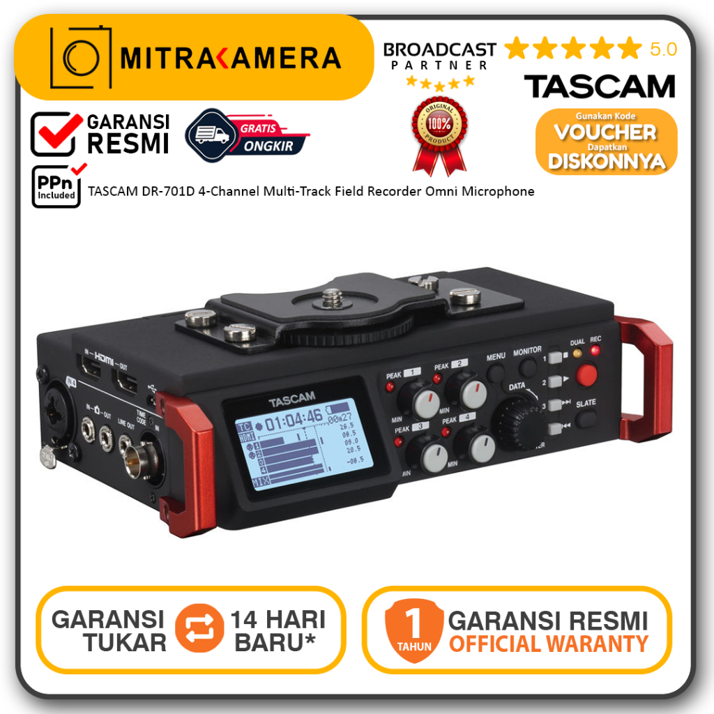 Tascam DR-701D เครื่องบันทึกสนาม 4 ช่อง หลายช่อง | Shopee Thailand