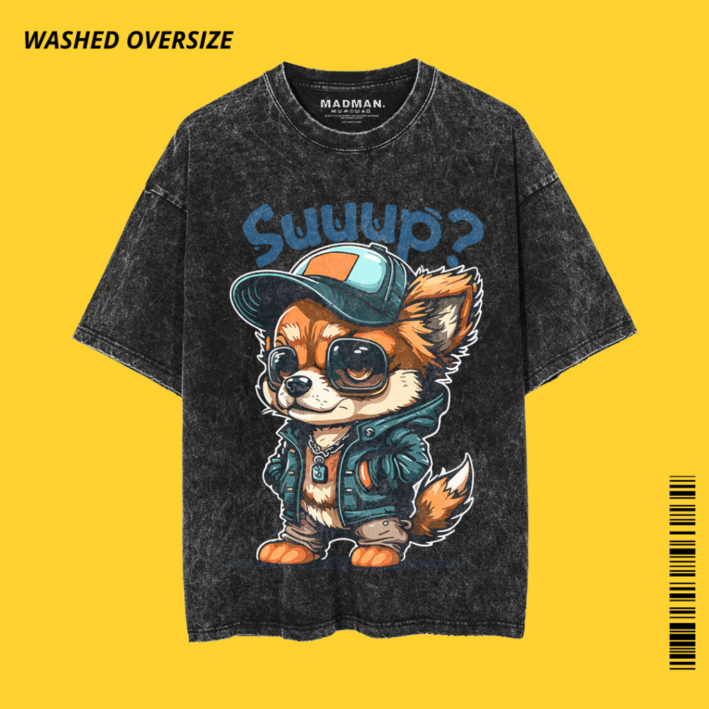 MADMAN เสื้อยืดอนิเมะล้างขนาดใหญ่ SWAG PUPPY SUUUP | โวป-13 | Shopee ...