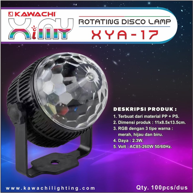 คาวาชิ XYA 17. ไฟโปรเจคเตอร์ RGB 360 องศา DISCO LED | Shopee Thailand
