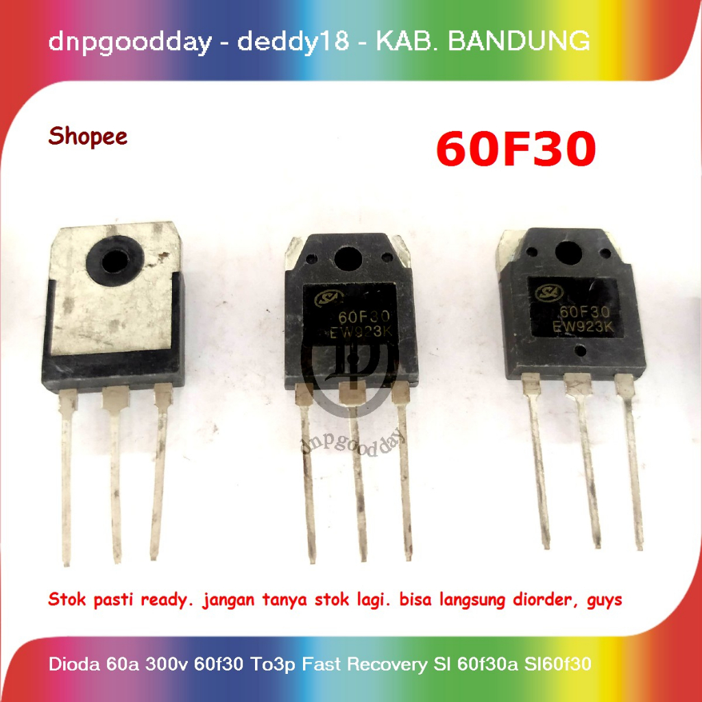 ไดโอด 60a 300v 60f30 To3p Fast Recovery Sl 60f30a Sl60f30 | Shopee Thailand
