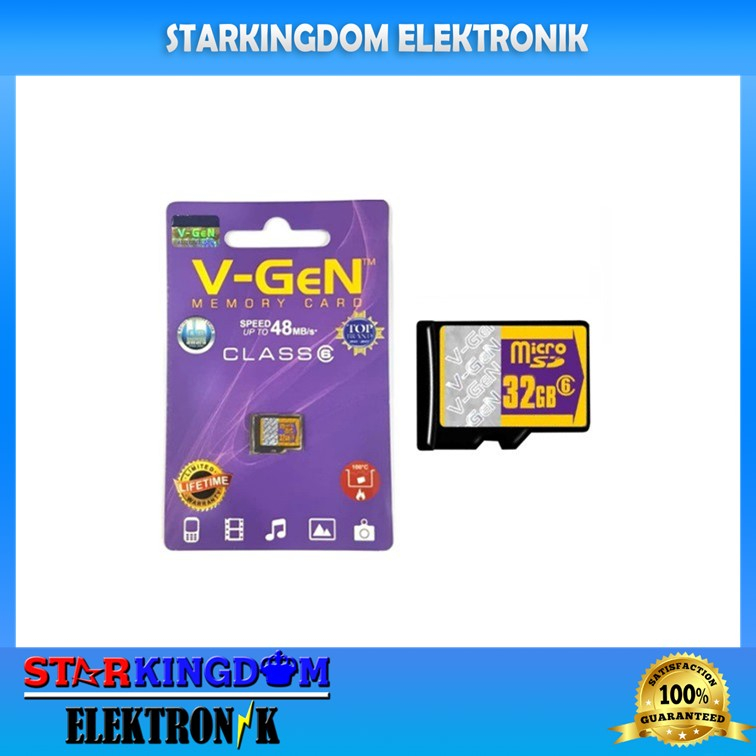 การ์ด Microsd V-Gen 32GB SDHC Class 6 48MB/s รับประกันตลอดอายุการใช้งาน | Shopee Thailand