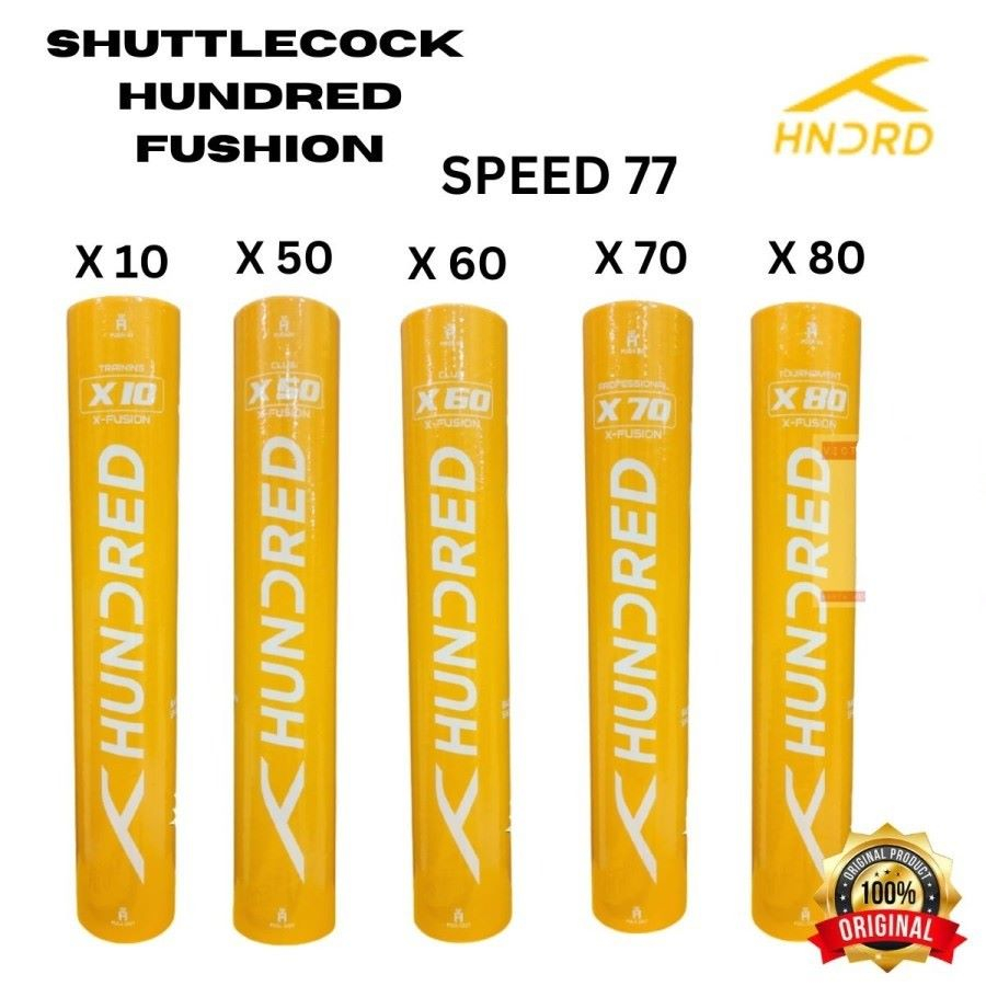 Hndrd HUNDRED BADMINTON SHUTTLECOCK X-60 X60 X-FUSION 3 IN 1 เนื้อหา 12 ...
