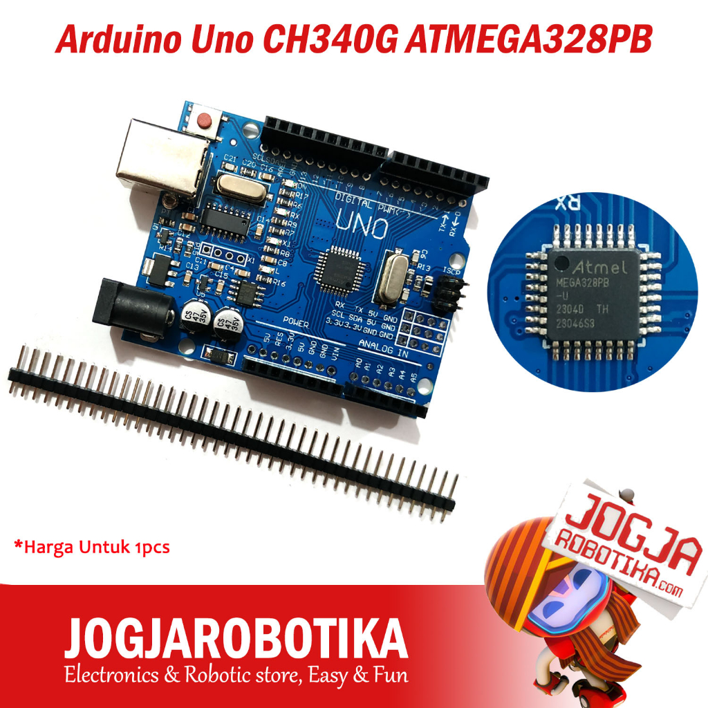 Arduino Uno R3 ATmega328P SMD CH340 CH340G /FT232 (kw) IC ไม่มีสาย ...