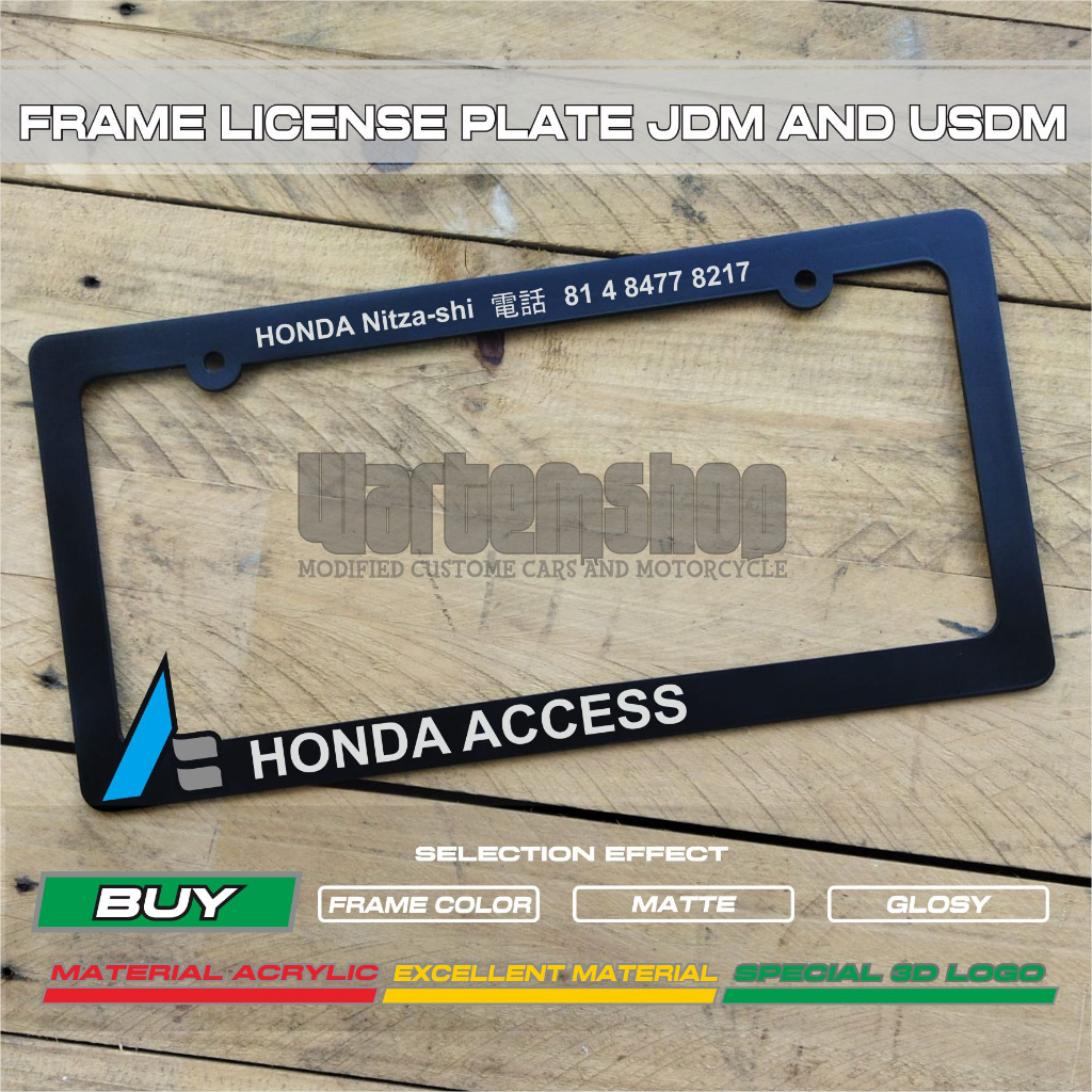 Jdm และ USDM HONDA ACCESS Car PLATE FRAME | Shopee Thailand