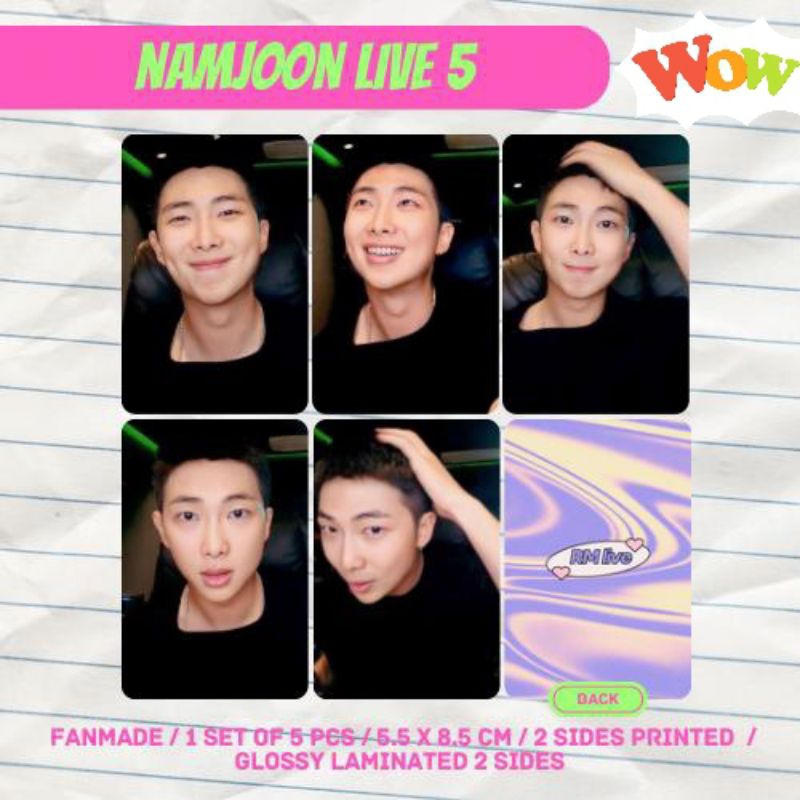 โฟโต้การ์ด Namjoon Live Weverse | Shopee Thailand