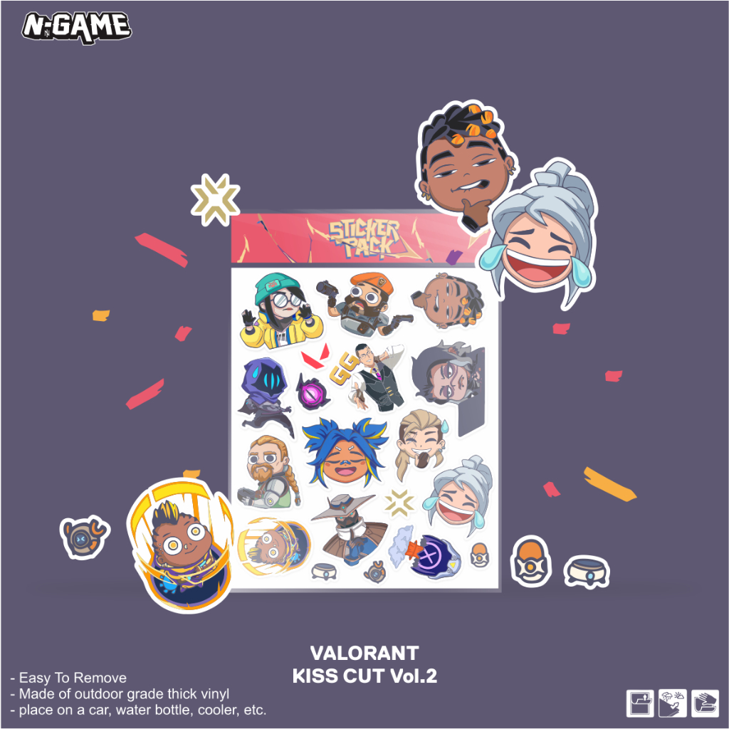 Sticker Pack Aesthetic Valorant สเปรย์ - หมวกกันน็อคแล็ปท็อป tumblr hp ...