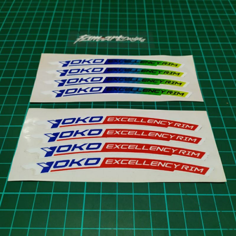 สติ๊กเกอร์ Yoko EXCELENCY RIM RIM วัสดุพรีเมียมสุดมัน | Shopee Thailand