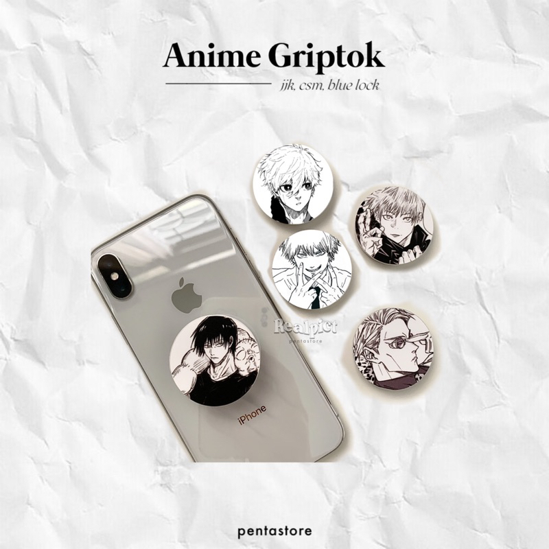 Jujutsu Kaisen/Chainsaw Man/Blue Lock Griptok Popsocket Mirror Pin jjk csm อะนิเมะ | Shopee Thailand