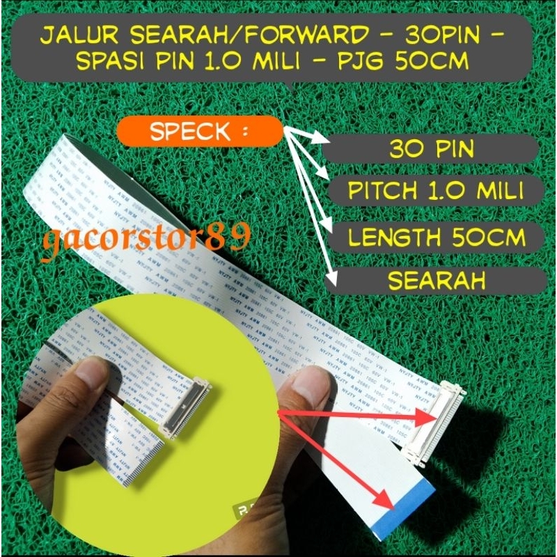 สายแบบยืดหยุ่น lvds ffc pfc 30 pin 30pin ในทิศทางขนาน picth 1.0 มม. pjg 50 ซม. | Shopee Thailand