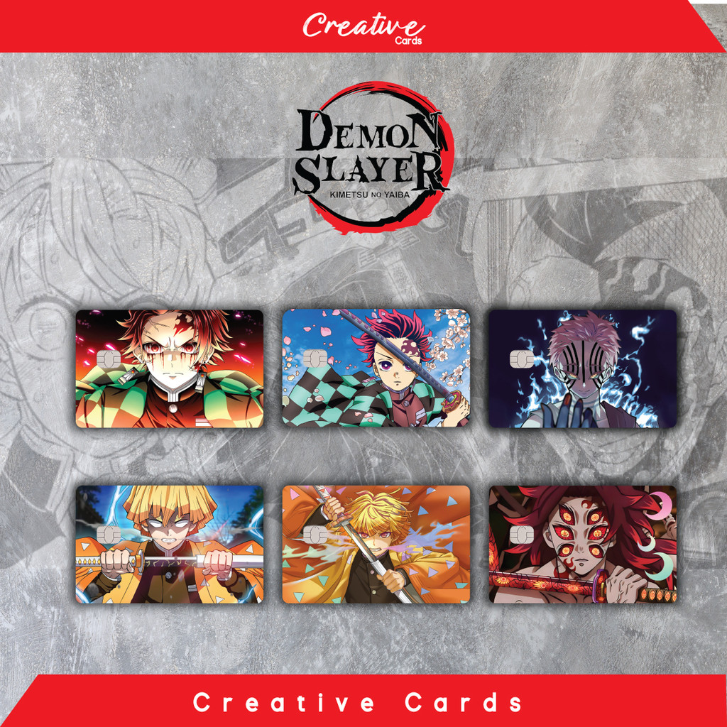 สติ๊กเกอร์ Garskin Atm Card Skin Card Anime - KIMETSU NO YAIBA - Demon ...