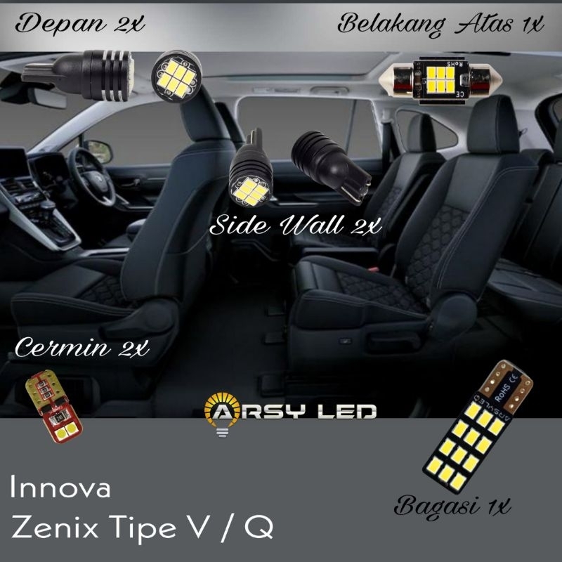 ARSY LED Cabin Ceiling LED Innova Zenix Hybrid EV Super Bright | Shopee ...