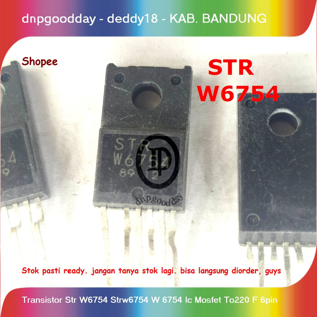 ทรานซิสเตอร์ Str W6754 Strw6754 W 6754 Ic Mosfet To220 F 6pin | Shopee ...