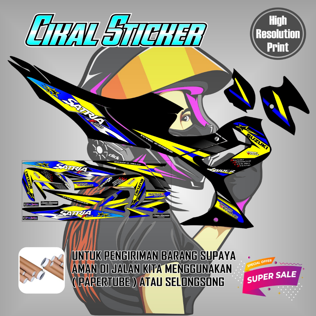 แถบ SATRIA FU CBU BARONG Variations SUZUKI RACING เรียบง่าย | Shopee ...