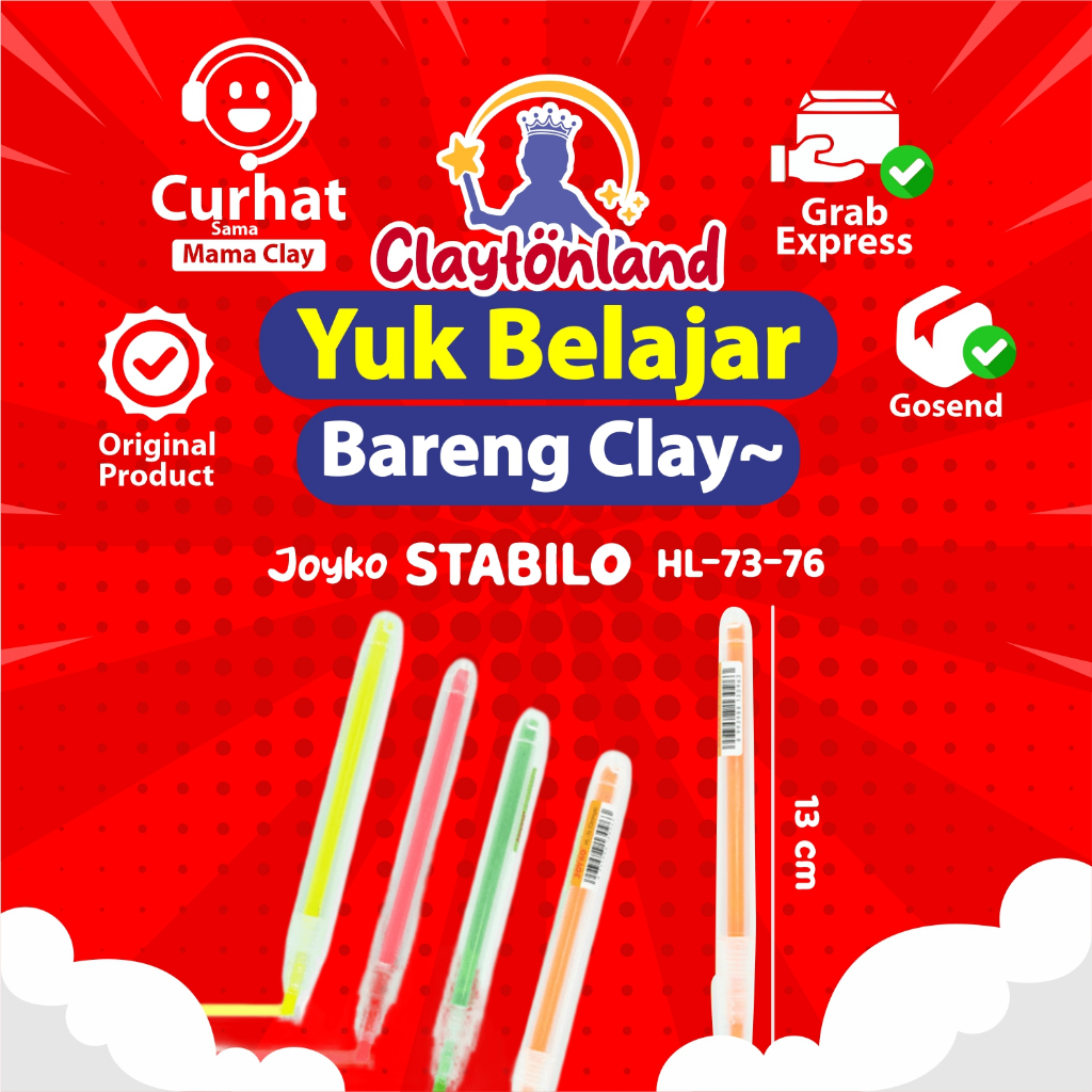 Stabilo Joyko Hl-73-76 Highlighter Color Marker Pastel Highlighter Bookmark Mini Highlighter ...