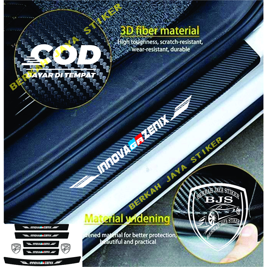 แผ่นสติกเกอร์คาร์บอน INNOVA ZENIX GR SPORT STICKER สําหรับรถยนต์ ...