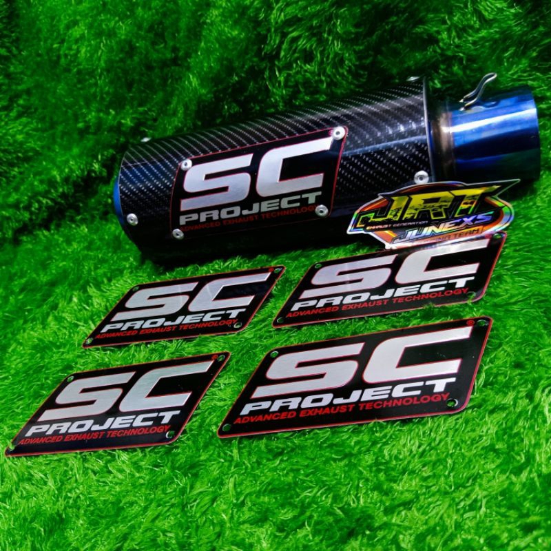 Sc project สัญลักษณ์ท่อไอเสีย วัสดุอลูมิเนียม เงางาม ไม่ใช่สติกเกอร์ ...