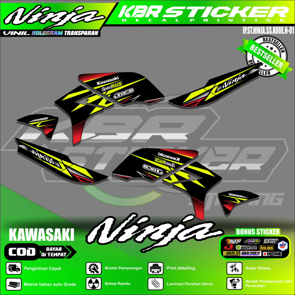 Ninja SS striping STICKER NINJA SS รถจักรยานยนต ์ KAWASAKI สติ ๊ กเกอร ...