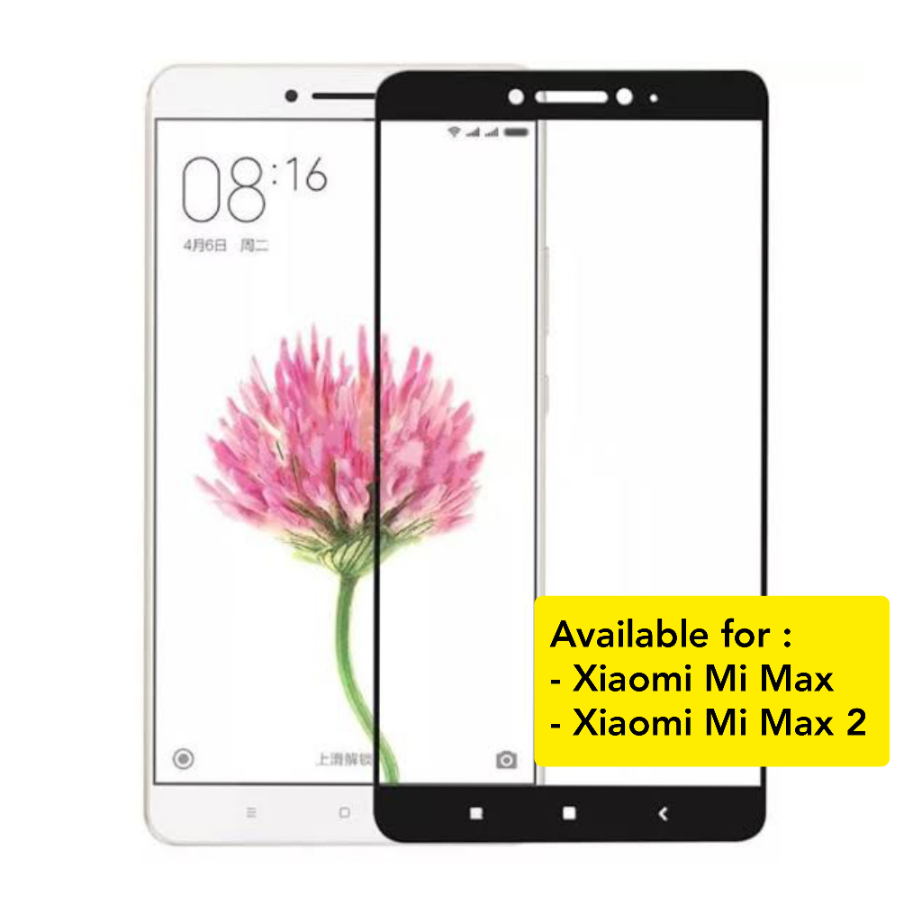 กระจกนิรภัย Xiaomi Mi Max 1 Mimax 2 คลุมทั้งหมด 9H ตัวป้องกันหน้าจอแบบ ...