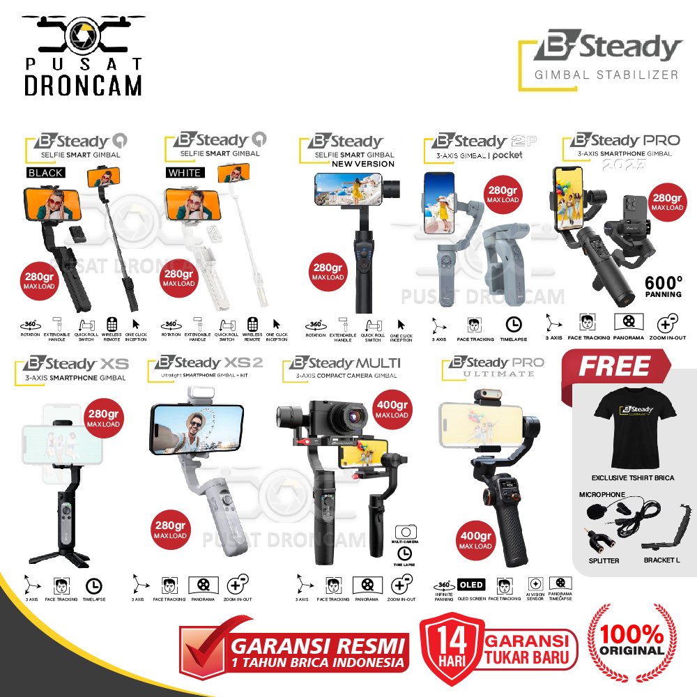 Brica B-Steady กิมบอลกันสั่น 3 แกน รุ่นใหม่ BSTEADY - PRO - MULTI - XS ...