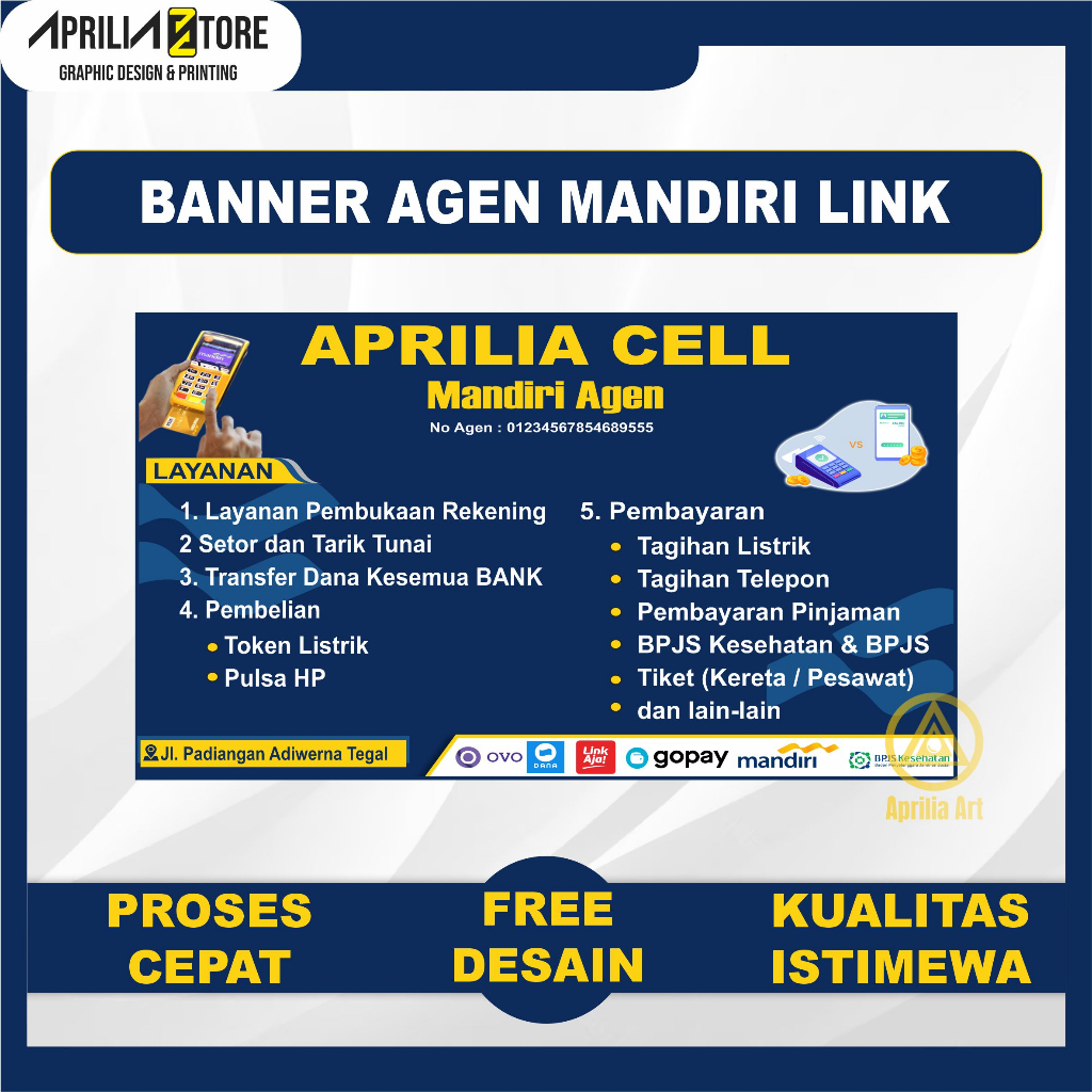 Mandiri AGENT BANNER / CUSTOM AGENT MANDIRI BANNER | Shopee Thailand