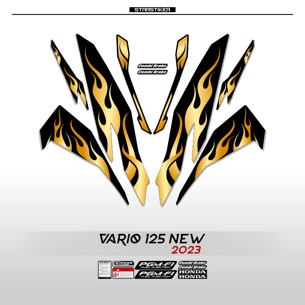 STRIPING HONDA VARIO 125 NEW MOTIF 7 FIRE TRIBAL FIRE / HOTHELLS / 2022 ...