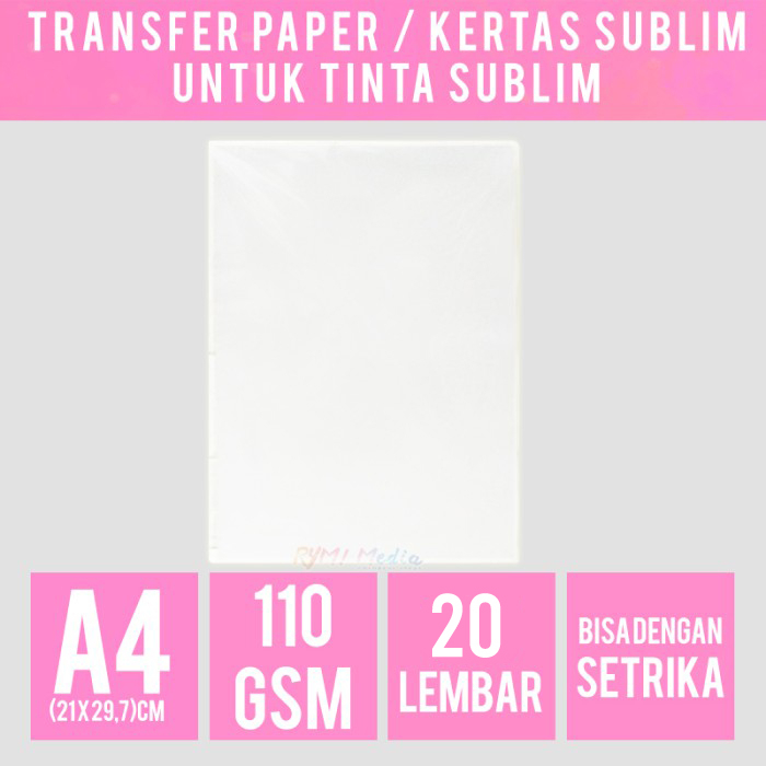 Putih 30% OFF Transfer Paper A4 บรรจุ 20 แผ่น / Sublime Paper T-Shirt ...