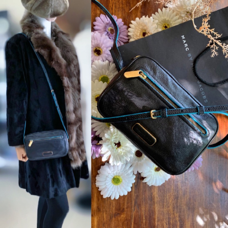 Preloved สายสลิง marc jacobs PL auth origina ori tas hitam list ...