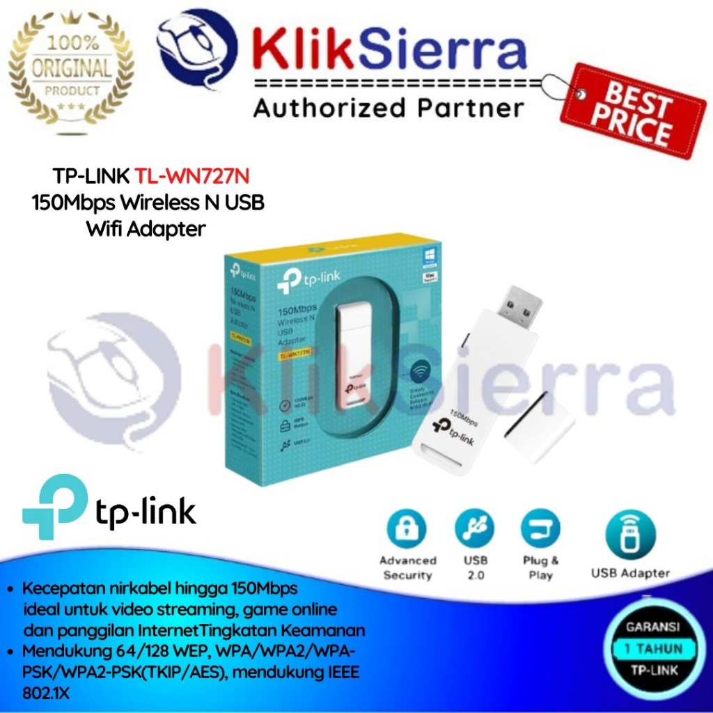 Tp-link TL-WN727N อะแดปเตอร ์ ไร ้ สาย N USB Wifi TPLINK 150Mbps ...