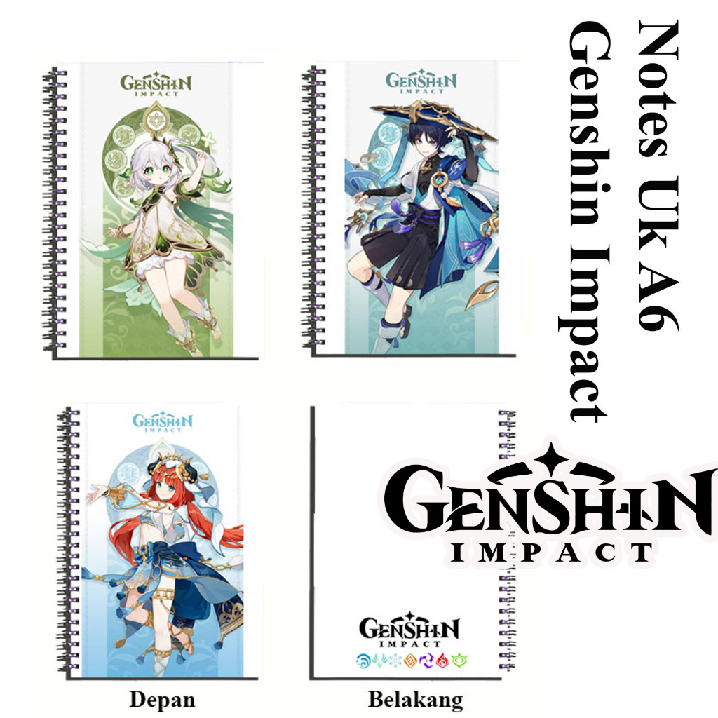 Journal / สมุดจดบันทึก / สมุดบันทึก / อะนิเมะเกม genshin impact uk a6 ...