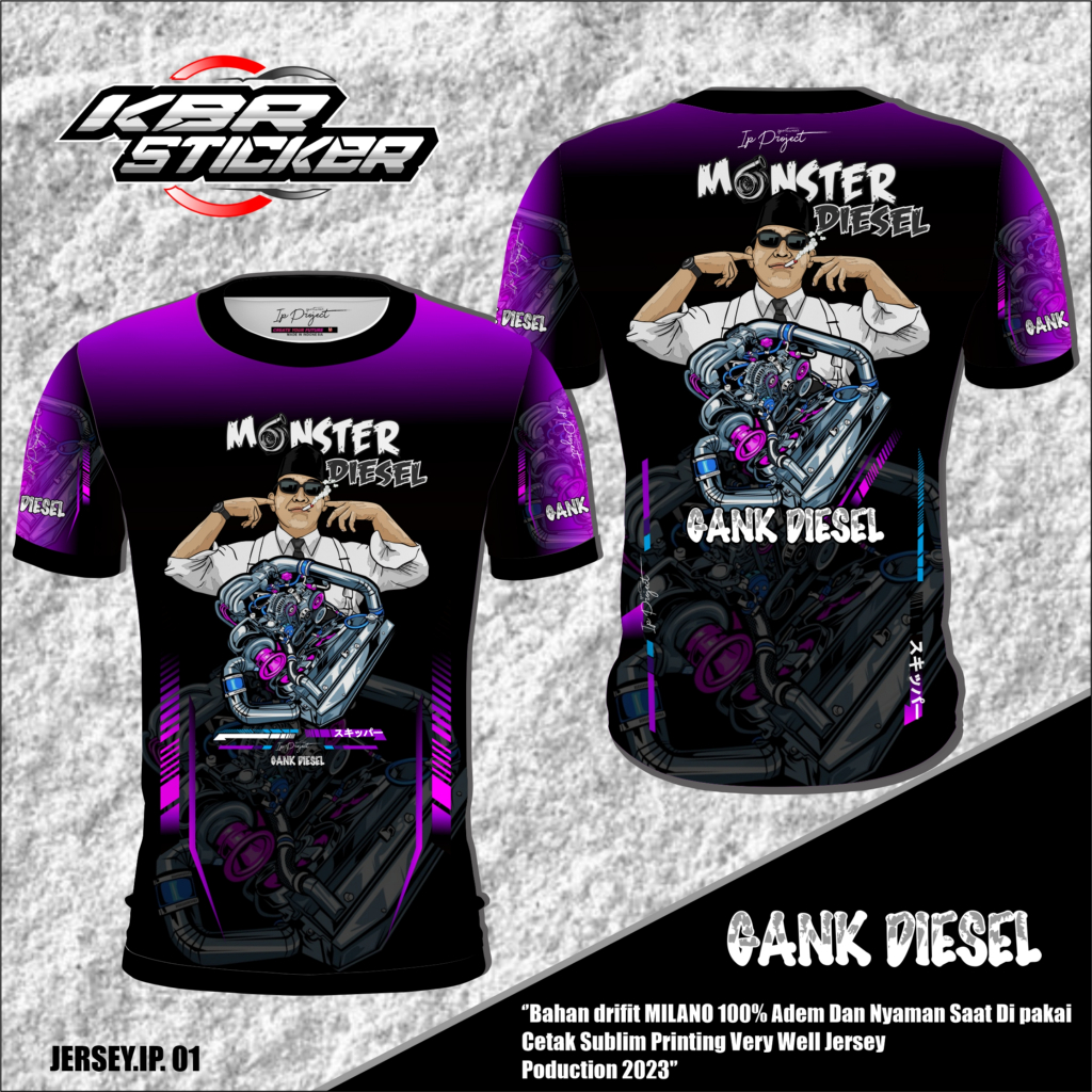 Jersey GANK DIESEL TURBO MONSTER DIESEL POWER KBR สติ ๊ กเกอร ์ ...