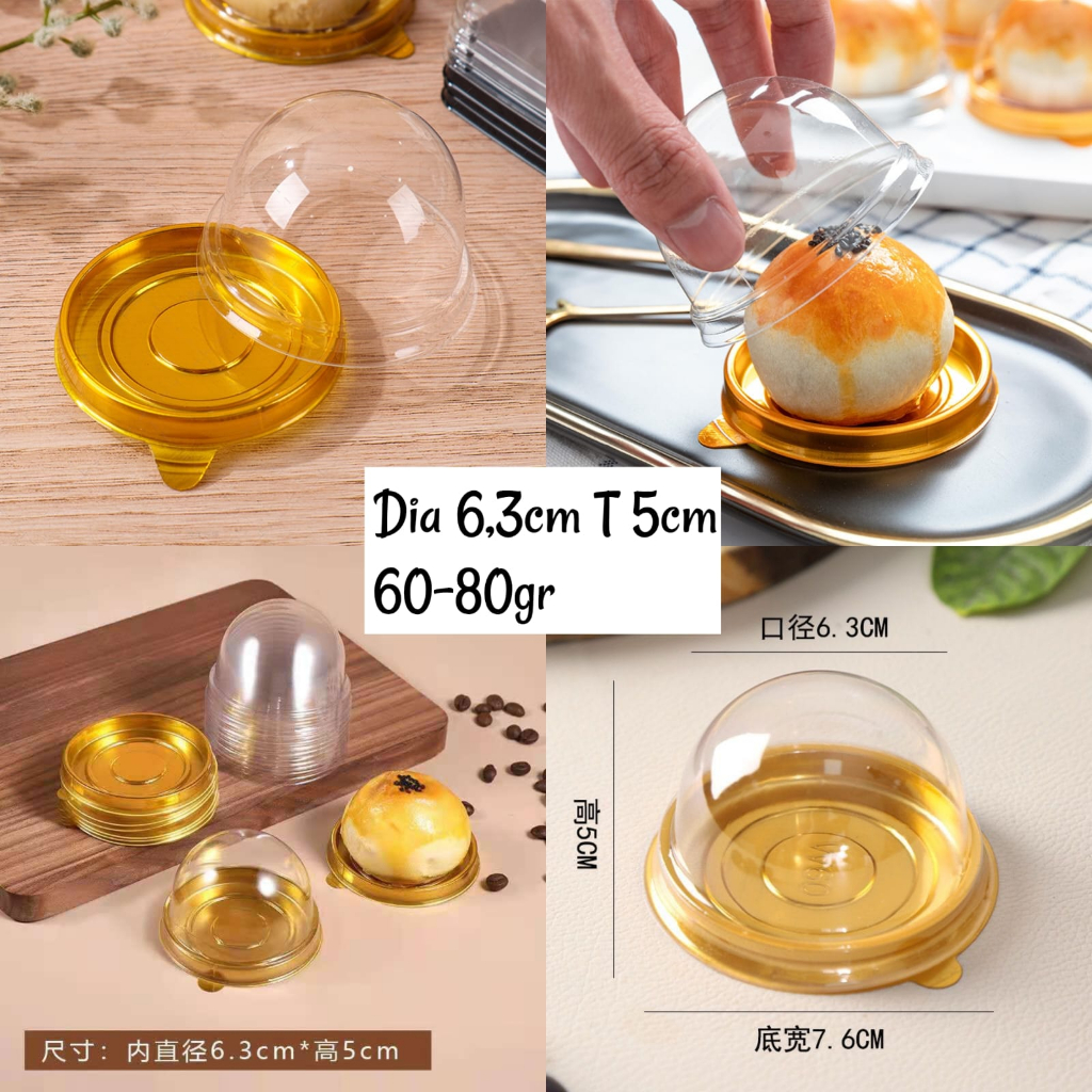Mika Tray Round Mooncake Cake Case Pudding Mika Round Moon Cake 50 ชิ้น ...