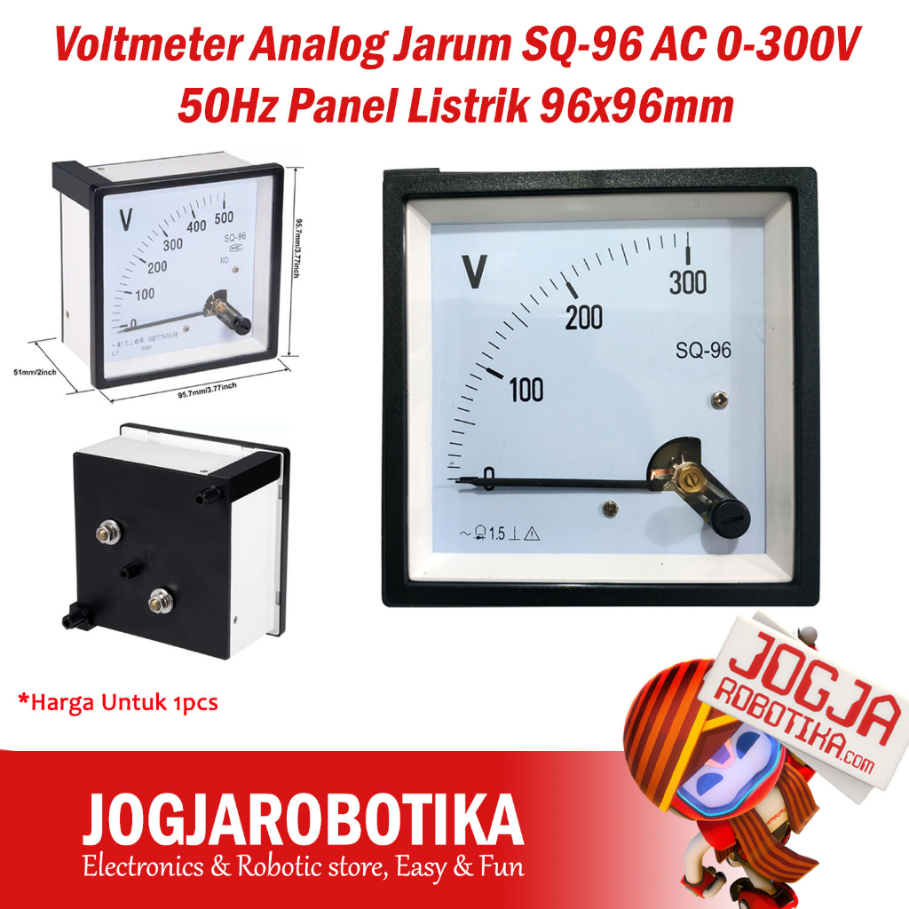 โวลต์มิเตอร์ Volt meter Analog เข็ม SQ-96 AC 300V 500V 50Hz แผงไฟฟ้า 96x96 มม. | Shopee Thailand