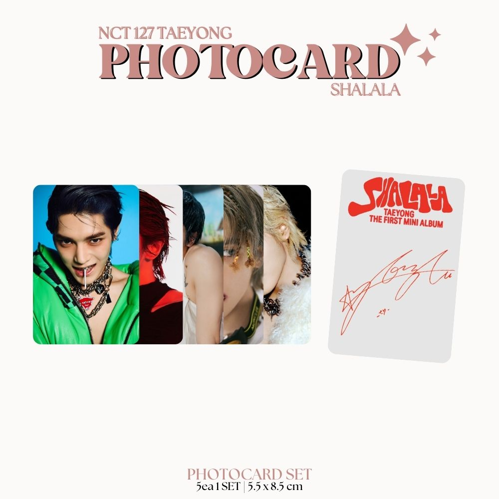 โฟโต้การ์ด NCT 127 TAEYONG SHALALA 2 ด้าน (10 ชิ้น และ 2 ด้าน) ลายเซ็น ...