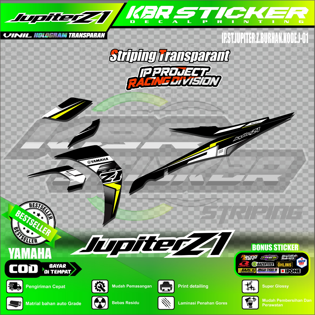 JUPITER Z1 striping STICKER สําหรับ YAMAHA JUPITER Z1 รถมอเตอร์ไซด์สติก ...