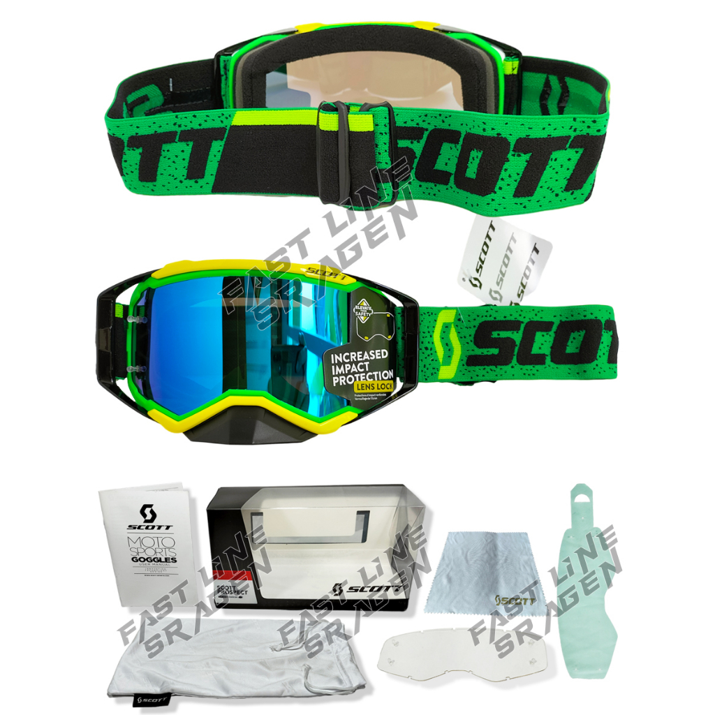 Scott GOGGLE แว่นตา 2 เลนส์ MOTOCROSS หมวกกันน็อค MX รถจักรยานยนต์วิบาก ...