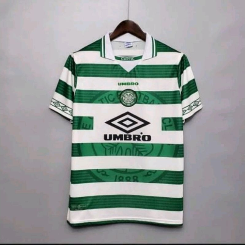 เสื้อกีฬาแขนสั้น พิมพ์ลาย Celtic Jersey 1997 1998 | Shopee Thailand